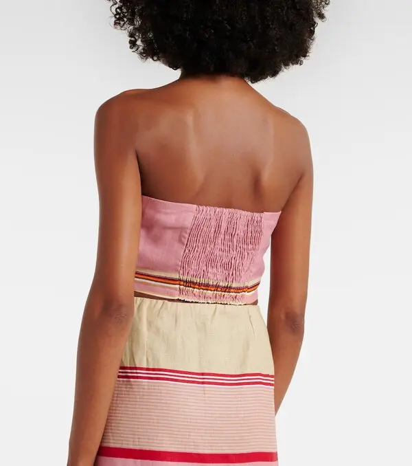 Faithfull The Brand Ebbe Striped Linen Top - Multicoloured