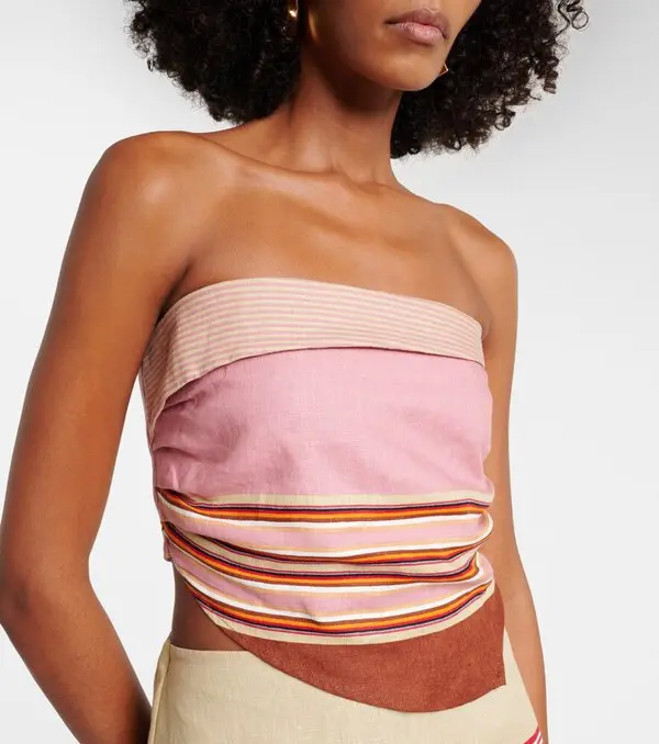 Faithfull The Brand Ebbe Striped Linen Top - Multicoloured
