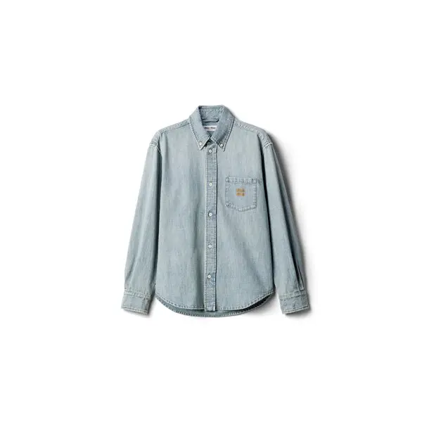 Miu Miu Chambray Shirt - Light Blue