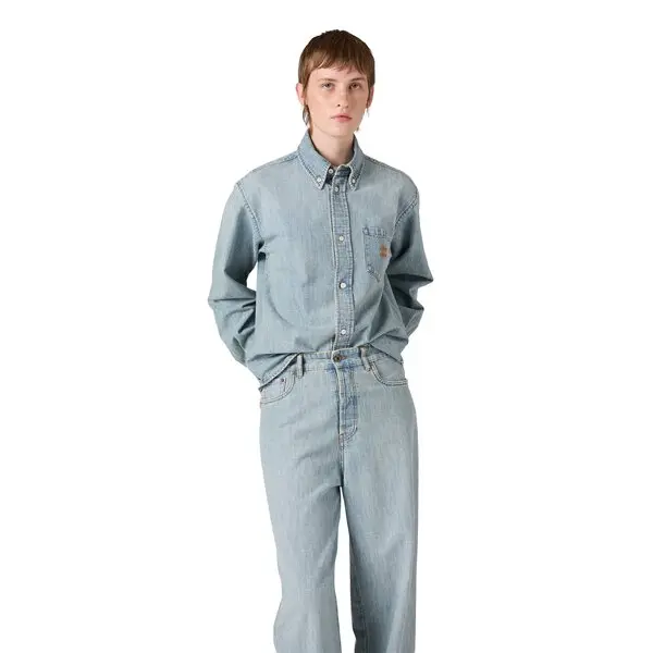 Miu Miu Chambray Shirt - Light Blue