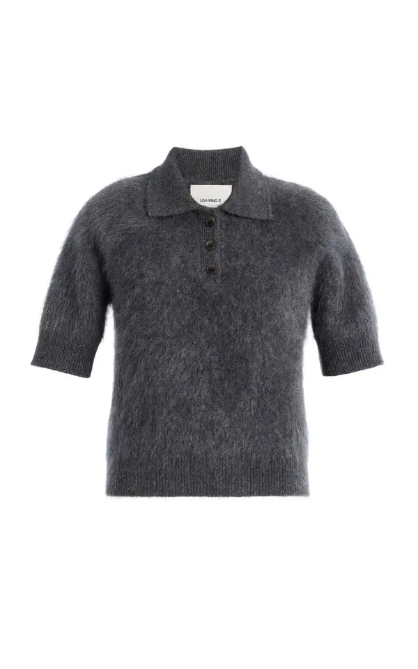 LISA YANG Carolyn Cashmere Top - Grey