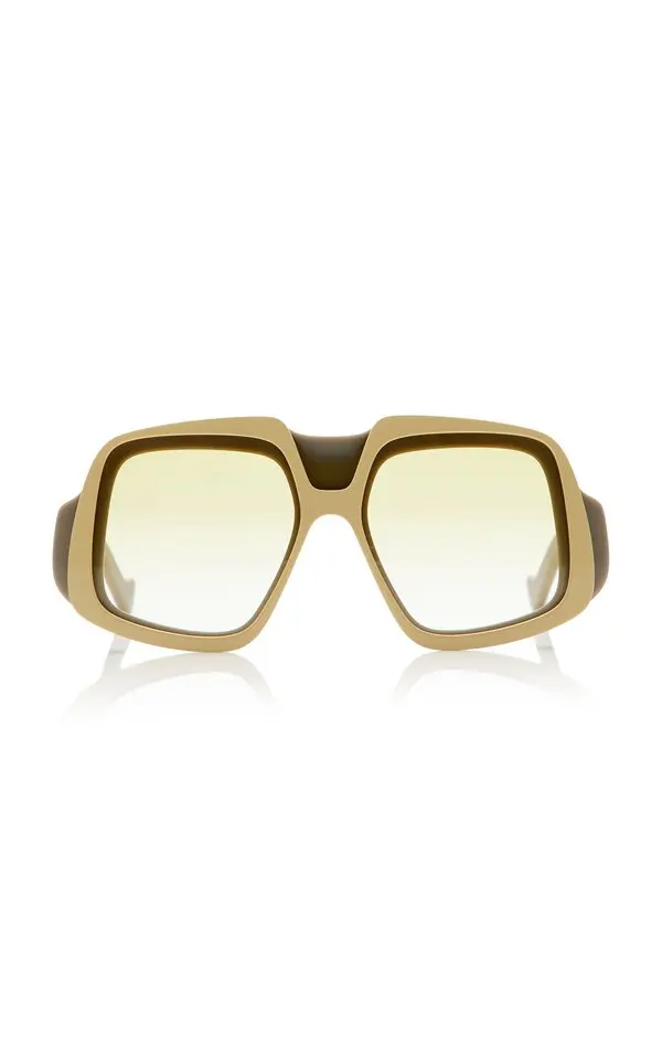 Loewe Collage Acetate Mask Sunglasses - Ivory