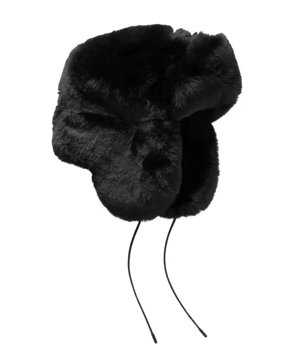 Goldbergh Cher Plush Trapper Hat - Black