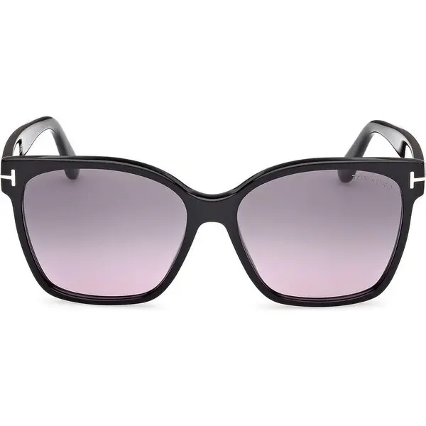 TOM FORD Iris Butterfly Sunglasses - Shiny Black/gradient Smoke