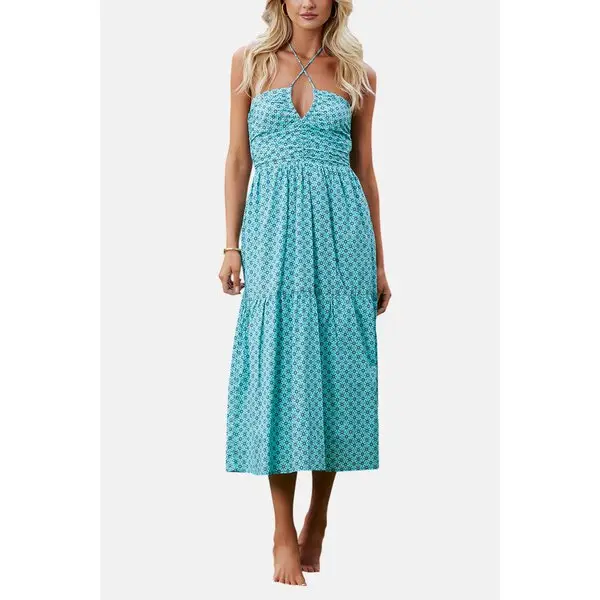 BISHOP + YOUNG Aeries Halter Dress - Morocco Print