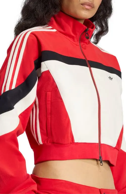 Adidas Fleece Crop Track Jacket