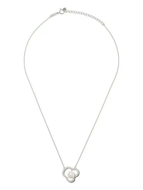 TASAKI 18kt White Gold Akoya Pearl And Diamond Pendant - Silver