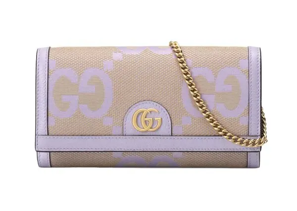 Gucci Ophidia Jumbo Gg Continental Wallet - Beige/lilac