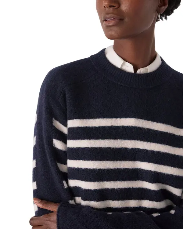Whistles Wool Blend Round Neck Sweater