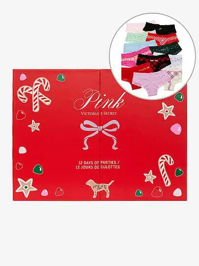 Pink 12 Days Of Panties Advent Calendar - Print