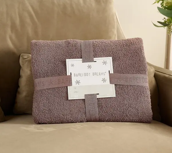 Barefoot Dreams Cozychic 45x60 Stacked Rib Border Blanket