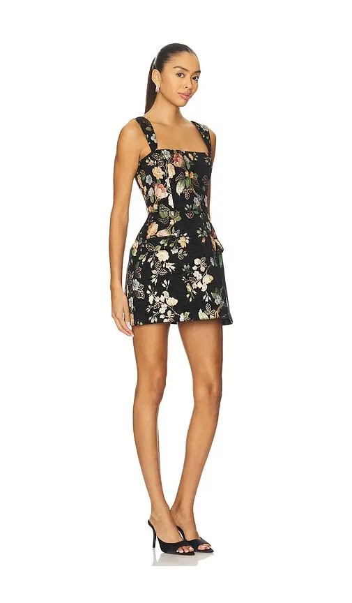 black and gold romper dress Black Lace And Crepe Jumpsuit main image 1