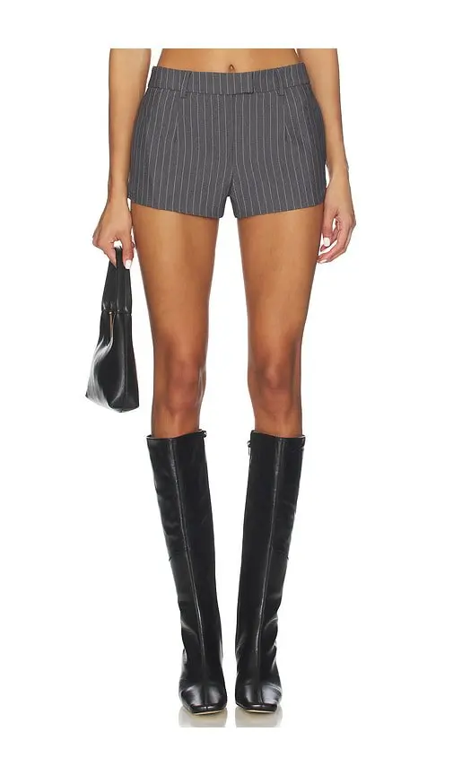 ALL THE WAYS Sonnet Short - Grey Pinstripe