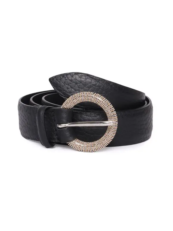 ORTIGNI Leather Belt - Black