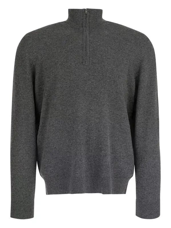 Vince Long-sleeve Zip Neck Sweater