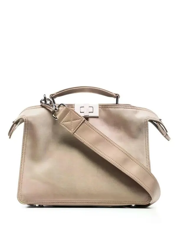 Fendi Peekaboo Messenger Bag - Neutrals