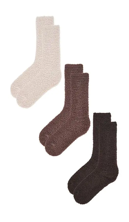 Barefoot Dreams X Revolve Cozychic 3-pair Sock Set