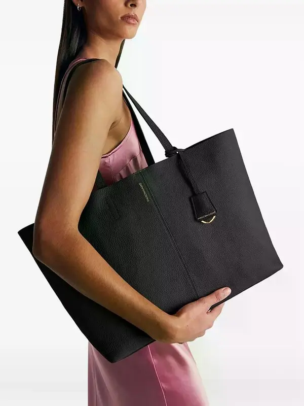 MAISON DE SABRE Zipped Leather Soft Tote - Black