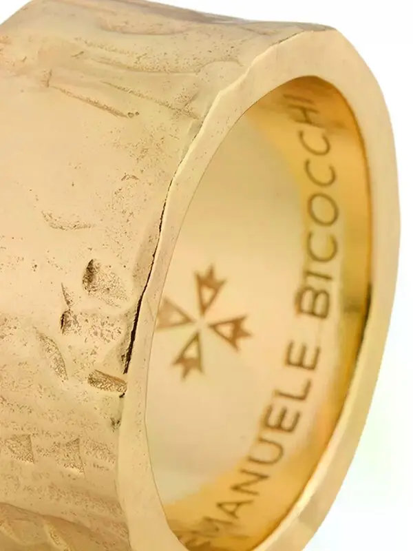 Emanuele Bicocchi Hammered Band Ring - Gold