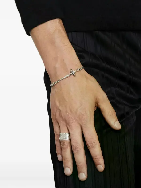 Emanuele Bicocchi Wide Hammered Band Ring - Silver