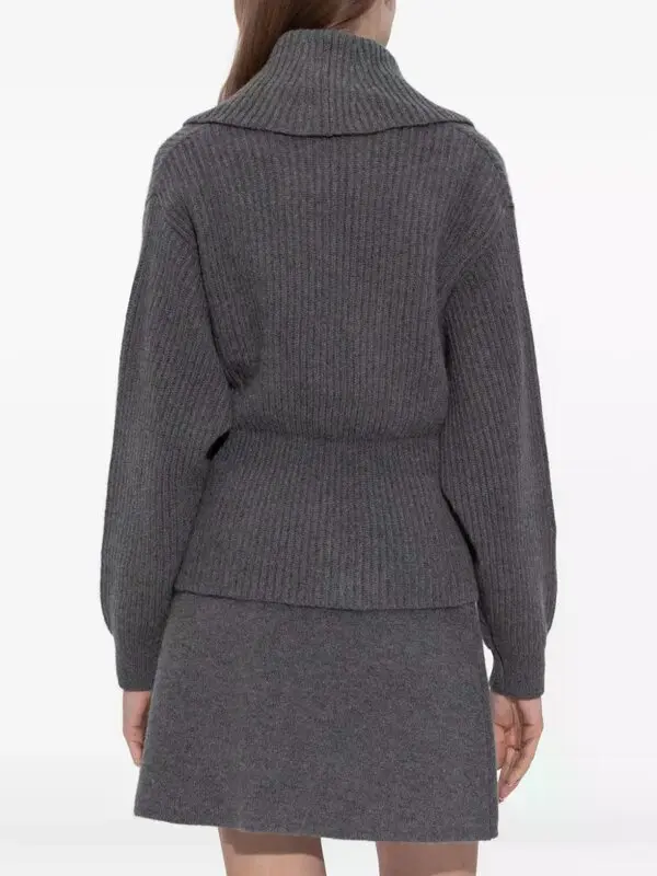 LISA YANG Button Shawl-collar Cardigan - Grey