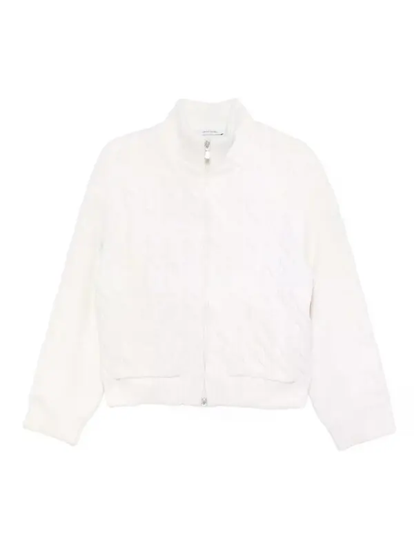 GRAN SASSO Cable Knit Zip Jacket