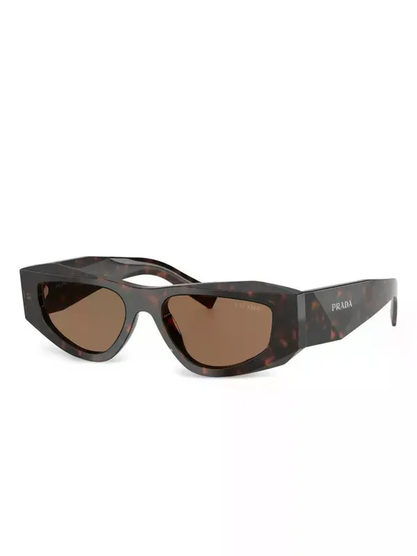 Prada Symbole Rectangular Sunglasses - Brown
