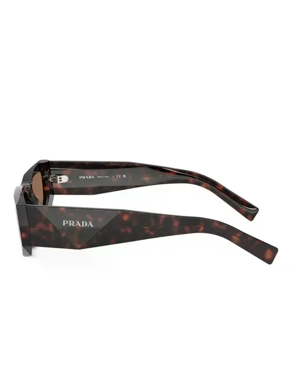 Prada Symbole Rectangular Sunglasses - Brown