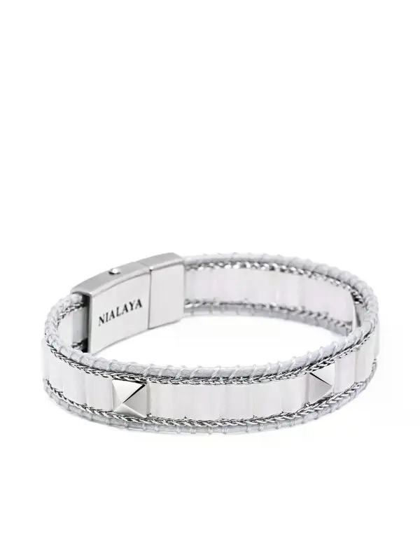 NIALAYA JEWELRY Stud-embellished Jade Bracelet