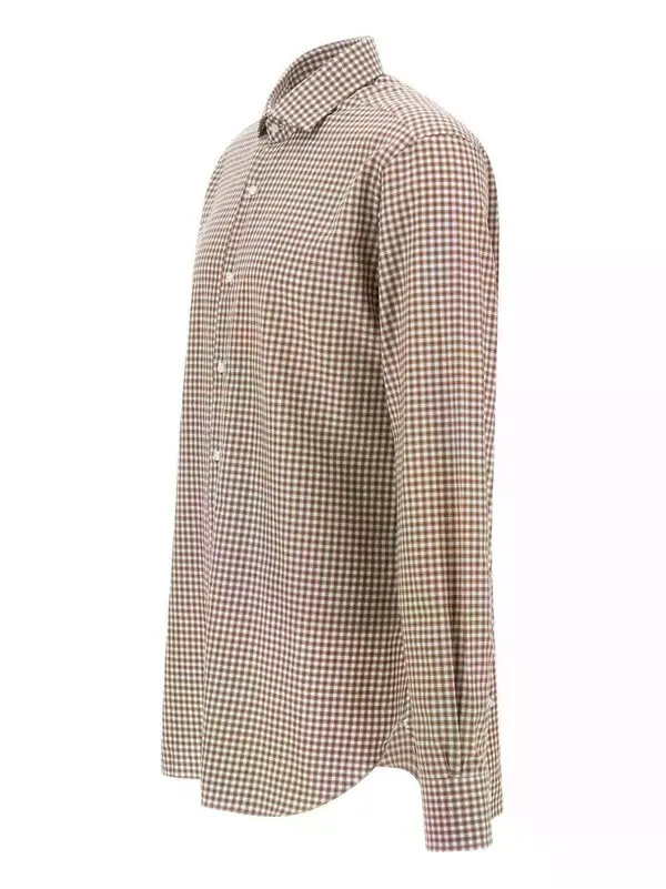 BARBA NAPOLI Checked Long-sleeves Shirt