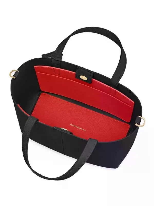 MAISON DE SABRE Small Leather Soft Tote - Black