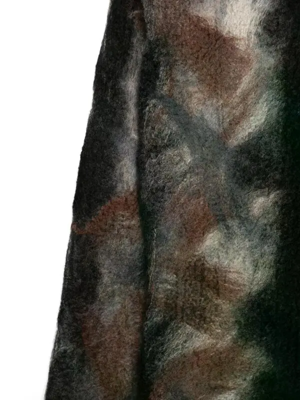 SILVANA Jagged-edge Scarf - Black