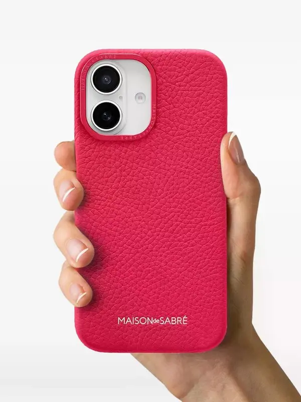 MAISON DE SABRE Leather Phone Case - Pink