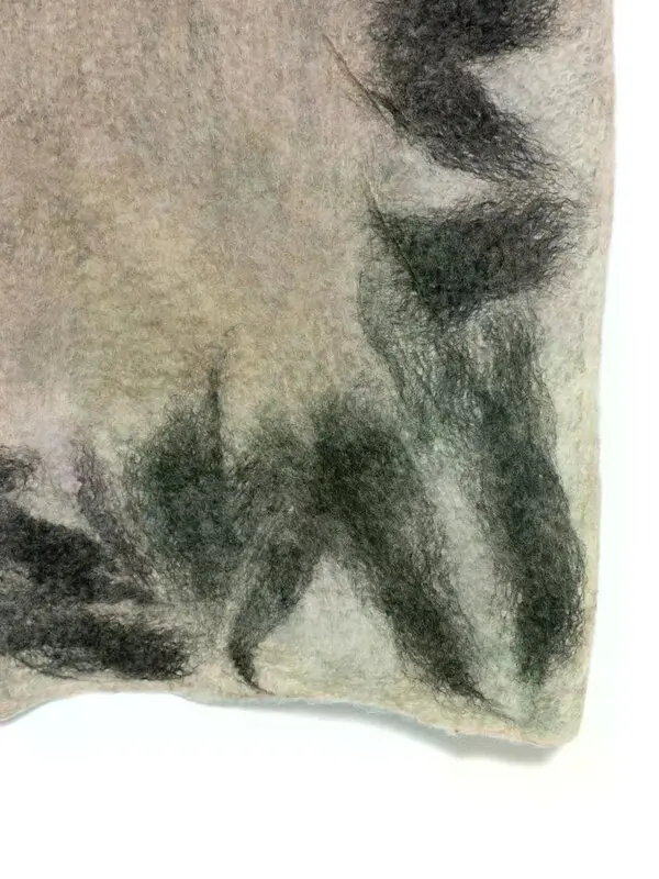 SILVANA Jagged-edge Scarf - Grey