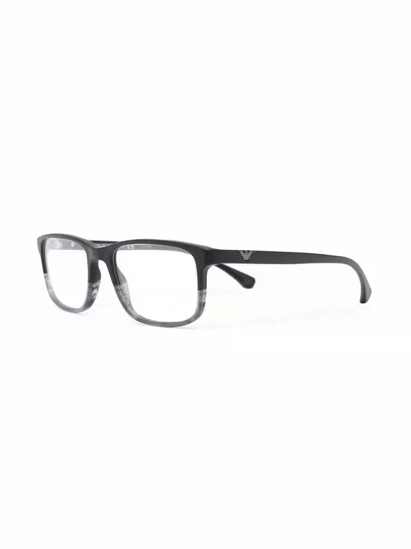 Emporio Armani Matte Rectangle-frame Eyeglasses