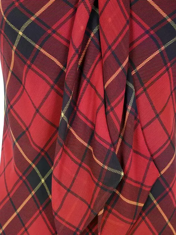 Ralph Lauren Plaid Ruffled Halter Dress