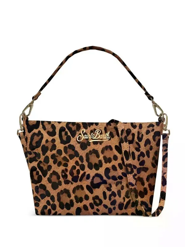 MC2 SAINT BARTH Aline Leopard Print Shoulder Bag