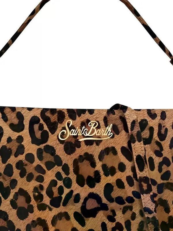MC2 SAINT BARTH Aline Leopard Print Shoulder Bag