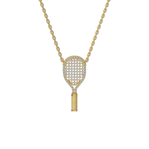 PASCAL Tennis Necklace - Gold/white Diamond