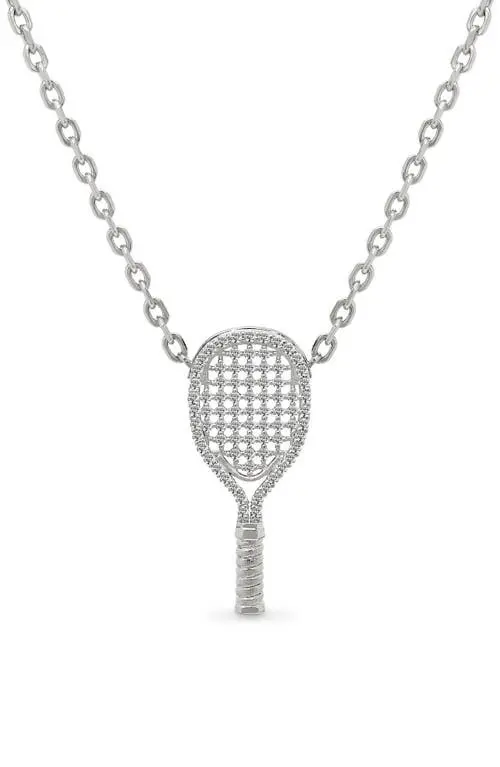 PASCAL Tennis Necklace - Silver/white Diamond