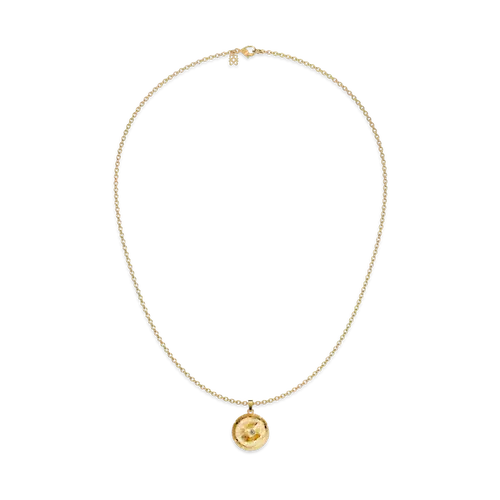 PASCAL Diamond Leaking Ball Pendant Necklace - Gold/white Diamond
