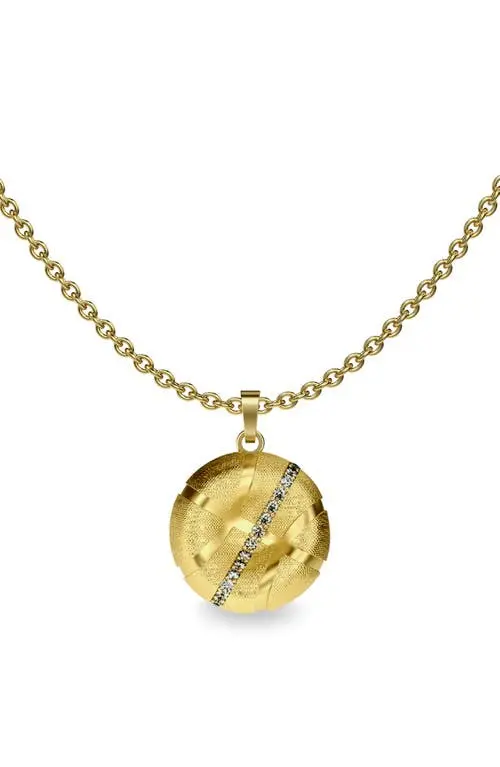 PASCAL The Basketball Linear Diamond Necklace - Gold/white Diamond