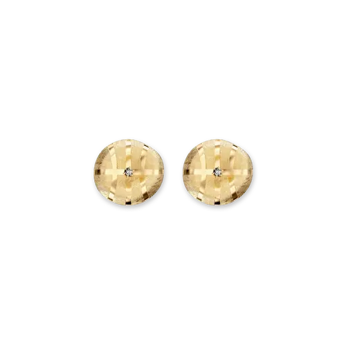 PASCAL Basketball Leaking Ball Diamond Stud Earrings - Gold/white Diamond