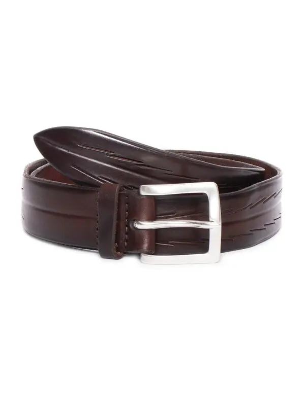 ORTIGNI Leather Belt - Brown