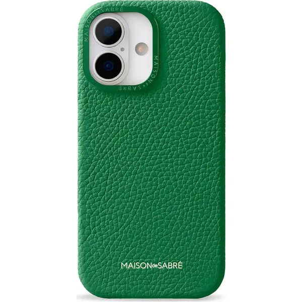 MAISON DE SABRE Leather Phone Case - Emerald Green