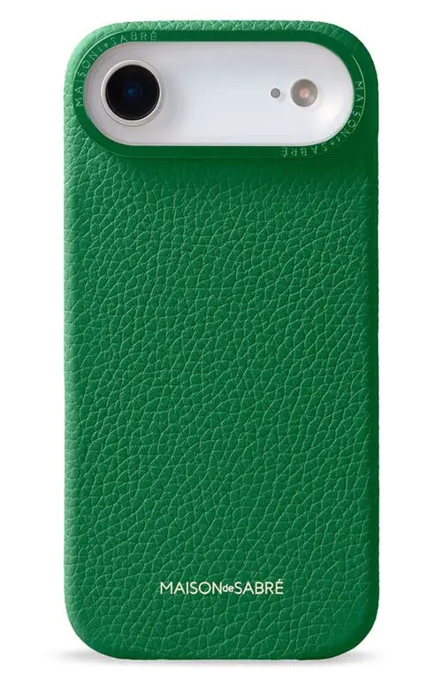 MAISON DE SABRE Leather Phone Case - Emerald Green