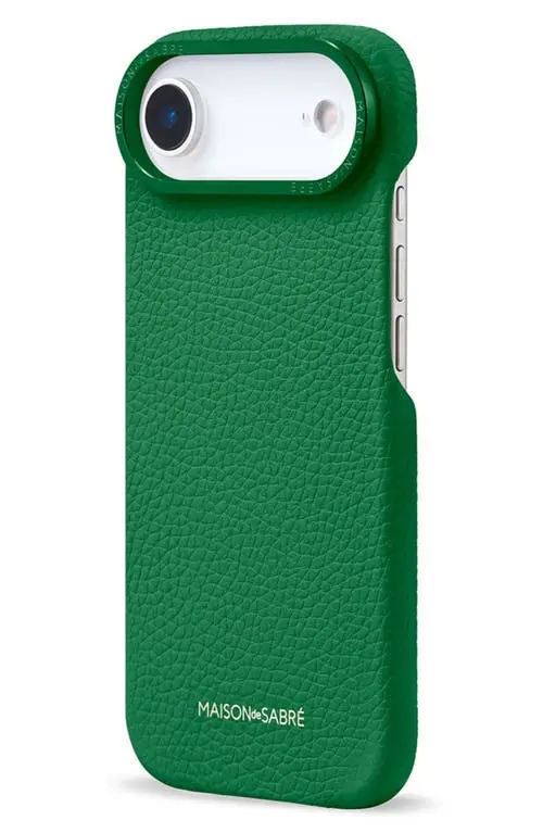 MAISON DE SABRE Leather Phone Case - Emerald Green