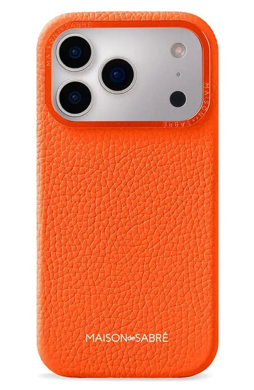 MAISON DE SABRE Leather Phone Case - Manhattan Orange