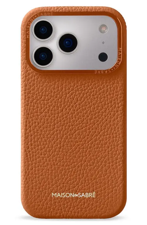 MAISON DE SABRE Leather Phone Case - Pecan Brown