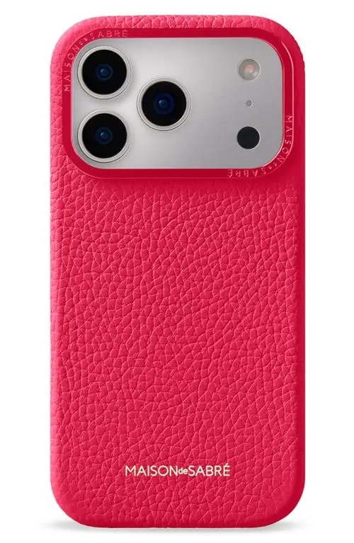 MAISON DE SABRE Leather Phone Case - Shibuya Fuchsia